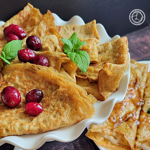Gluten-Free Pumpkin Crepes Recipe are delicate soft pillowy bites.