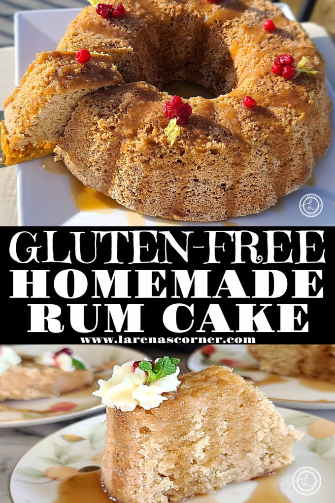 Gluten-Free Homemade Rum Cake Recipe a vintage holiday treat.