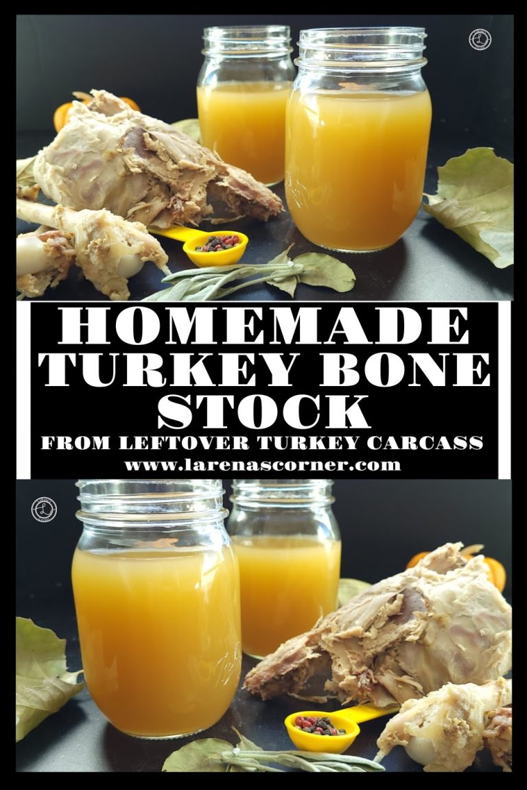 Homemade Turkey Bone Stock Recipe carcass from a roasted bird.