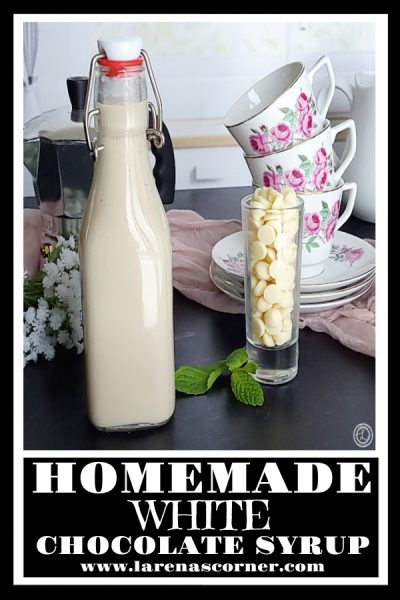 Homemade White Chocolate Syrup Recipe is a rich creamy topping