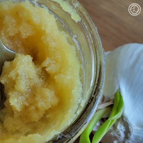 Garlic Paste Recipe a garlic puree made with vinegar, salt, and oil.