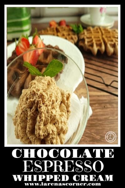 Chocolate Espresso Whipped Cream Recipe is a creamy topping.
